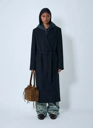 Acne Studios Belted Pinstripe Coat