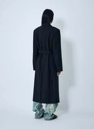 Acne Studios Belted Pinstripe Coat