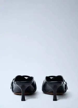GANNI Sue Heeled Mules - Black