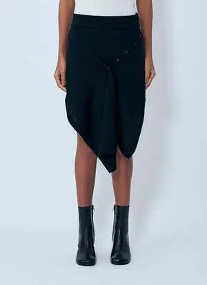 LEMAIRE Buttoned Skirt - Black