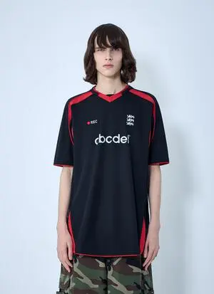 Vetements Alphabet Football Jersey T-shirt - Black