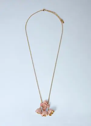 Chloé Floral Pendant Necklace - Pink