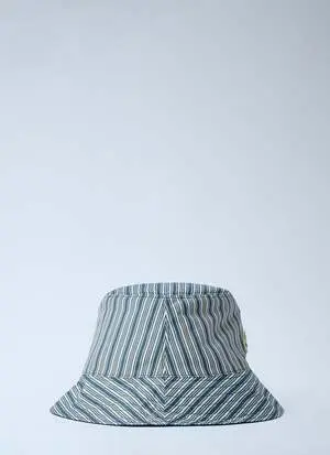 Moncler Striped Bucket Hat - White