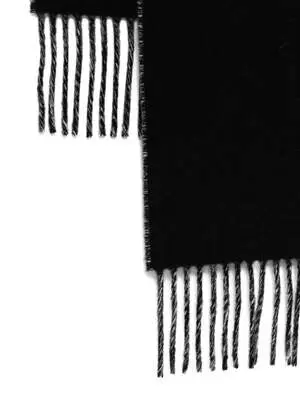 Jacquemus Scarf With Embroidered Logo - Black