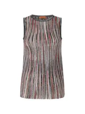 Missoni Striped Top Decorated With Sequins - Multicolor