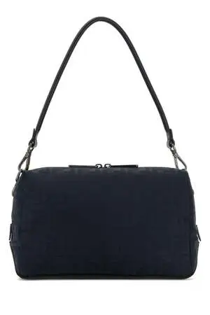Fendi Midnight Blue Canvas Lui Medium Shoulder Bag - Black