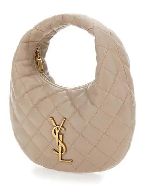 Saint Laurent Leather Icare Handbag - Cream
