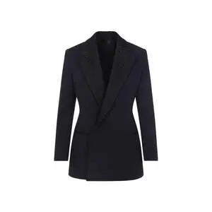 Bottega Veneta Intrecciato Collar Tuxedo Jacket - Blue