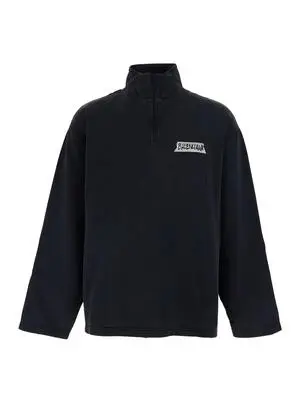 Balenciaga Cotton Half-zip Sweatshirt - Multicolor