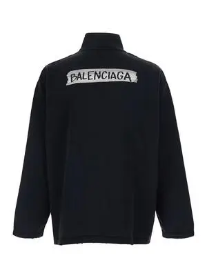 Balenciaga Cotton Half-zip Sweatshirt - Multicolor