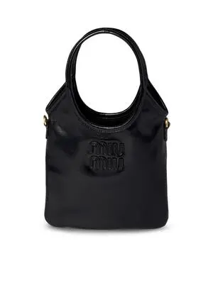 Miu Miu Ivy Leather Handbag - Black