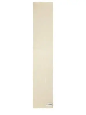 JIL SANDER Wool Scarf - Cream