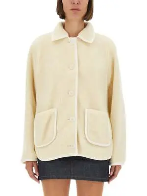 A.p.c. Estelle Wool Blouson Jacket - Cream