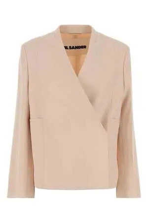 JIL SANDER Pastel Wool Blazer - Pink