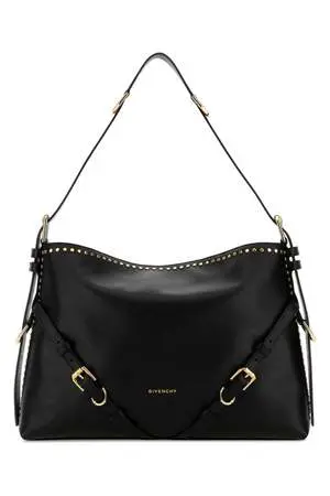 Givenchy Leather Medium Voyou Shopping Bag - Black