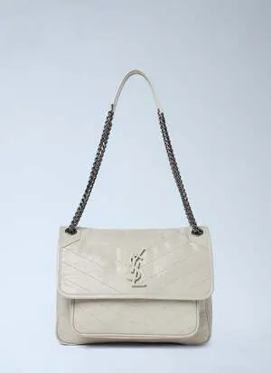 Saint Laurent Medium Niki Shoulder Bag - Cream