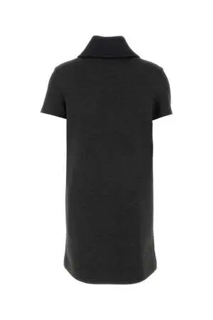 Gucci Melange Dark Grey Stretch Jersey Dress - Gray