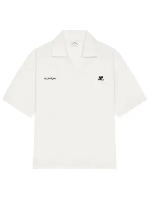 COURREGES Polo With Logo - White