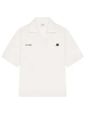 COURREGES Logo Polo Shirt - White