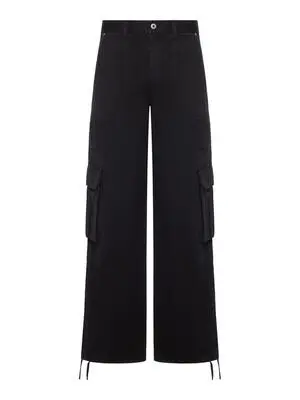 Loewe Cotton Cargo Pants - Black