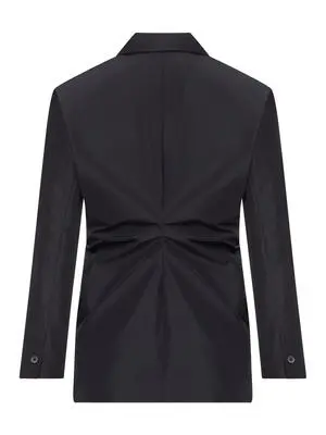 JIL SANDER Tailored Blazer In Technical Fabric With Back Draping