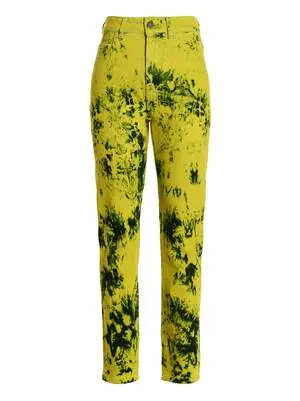 FERRARI Tie-dye Cotton Denim Jeans - Yellow