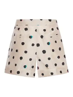 Fendi Silk Polka Dot Moth Shorts - Multicolor