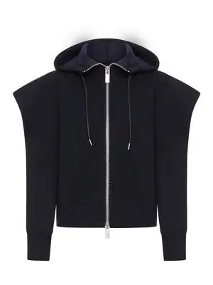 Sacai Cotton Blend Hoodie - Black