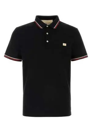 Valentino Garavani Cotton Polo Shirt - Black