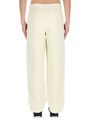 Off-White Cotton Cargo Pants - Cream