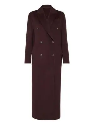 Brunello Cucinelli Cashmere Double-breasted Coat - Red