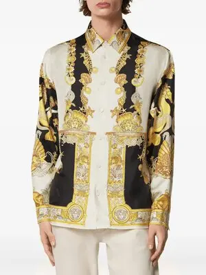 Versace Coral Theatre Silk Shirt
