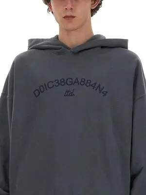 Dolce & Gabbana Sweatshirt With Logo - Gray