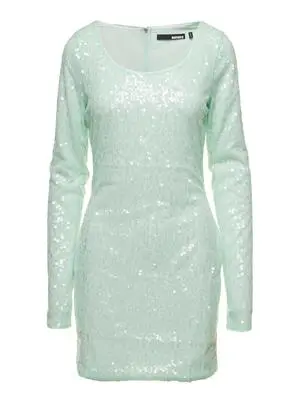 ROTATE BY BIRGER CHRISTENSEN Sequined Long Sleeve Mini Dress - Multicolor
