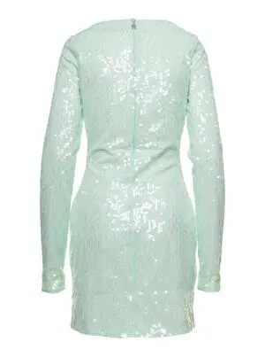 ROTATE BY BIRGER CHRISTENSEN Sequined Long Sleeve Mini Dress - Multicolor