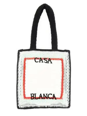 Casablanca Crochet Bag - White