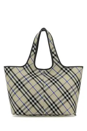 Burberry Embroidered Canvas Shopping Bag - Multicolor