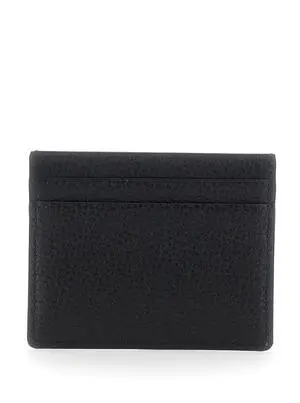 Valentino Garavani Black Card Holder With Rockstud Embellishments In Leather - Multicolor