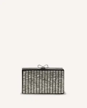 SELF-PORTRAIT Crystal Chainmail Clutch