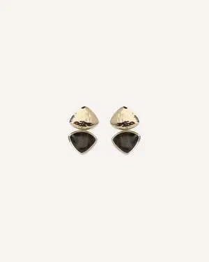 SELF-PORTRAIT Two-tone Speckled Enamel Earrings