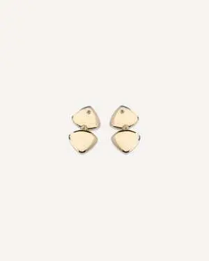 SELF-PORTRAIT Two-tone Speckled Enamel Earrings