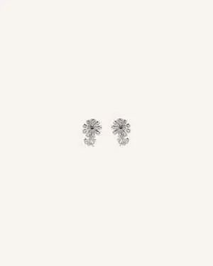 SELF-PORTRAIT Crystal Flower Earrings