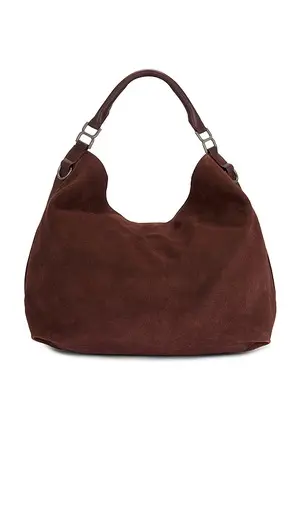 Free People Suzie Suede Slouch Tote In Brown