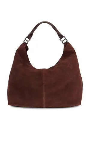 Free People Suzie Suede Slouch Tote In Brown
