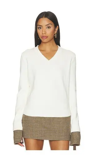SEROYA Maia Knit Sweater In White