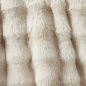 BROOKSTONE Bubble Faux Fur Heated Blanket, Full/queen