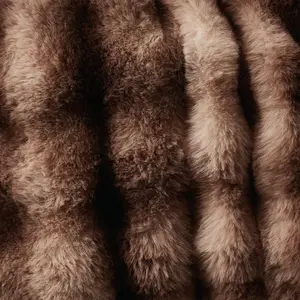 BROOKSTONE Bubble Faux Fur Heated Foot Warmer - Brown