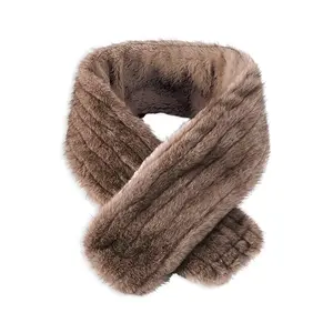 BROOKSTONE Faux Fur Weighted Neck Warmer