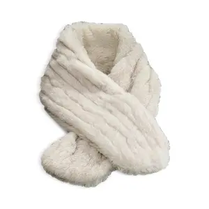 BROOKSTONE Faux Fur Weighted Neck Warmer - Ivory