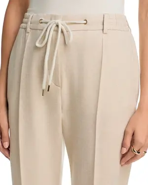 Eleventy Wool & Cashmere Drawstring Pants - Sand